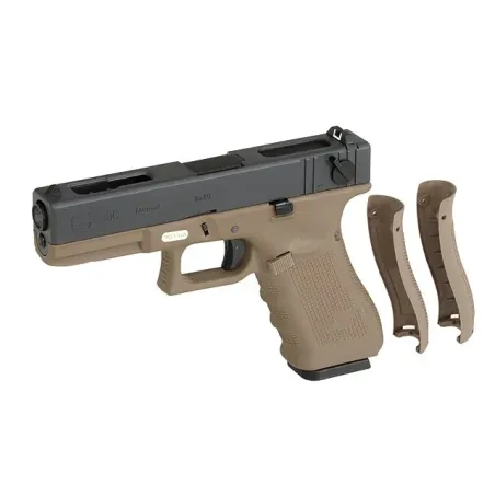 WE-GLOCK 18 GEN4 GBB Tan Negro -AirSoftYecla.es
